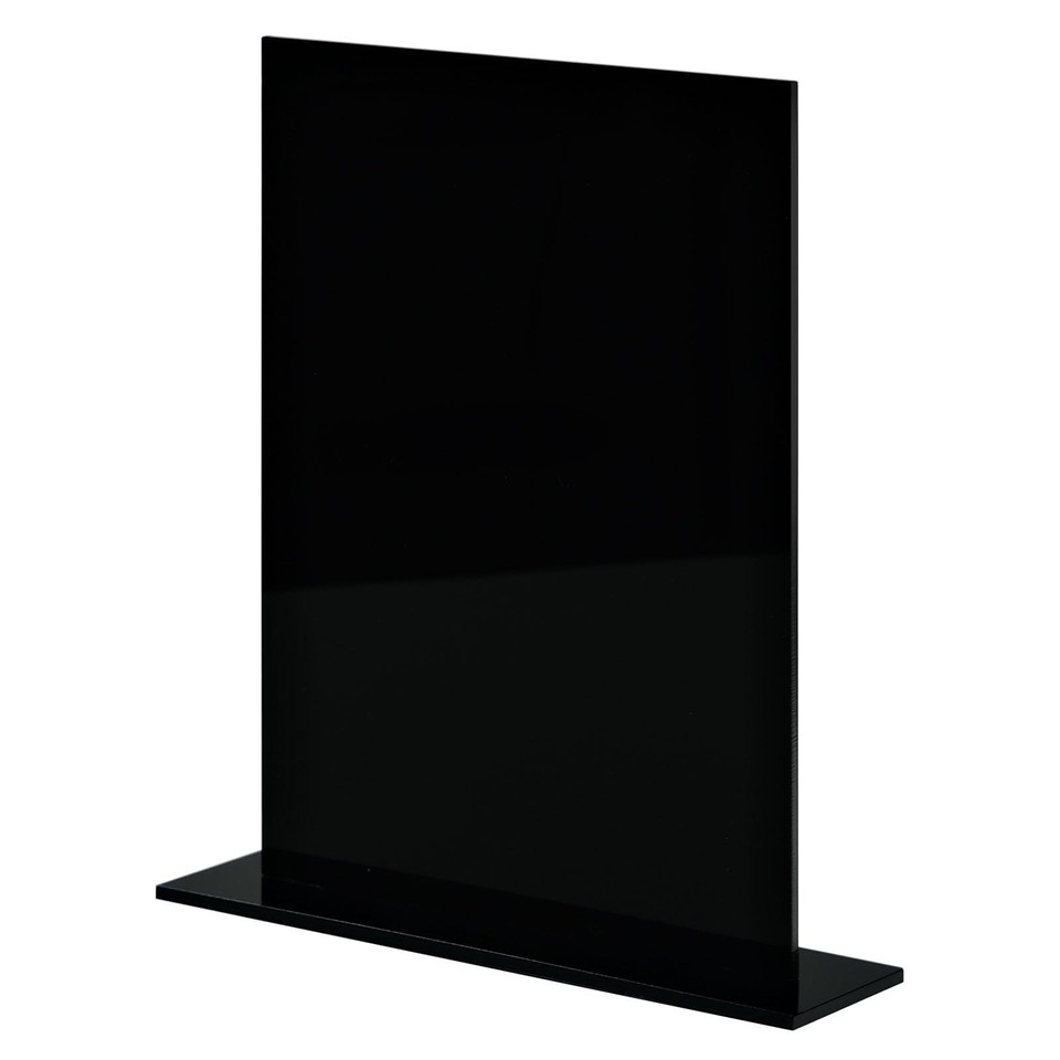 8x10 Inch Black Acrylic Sign with Stand | 5 Pack Blank Acrylic Table ...