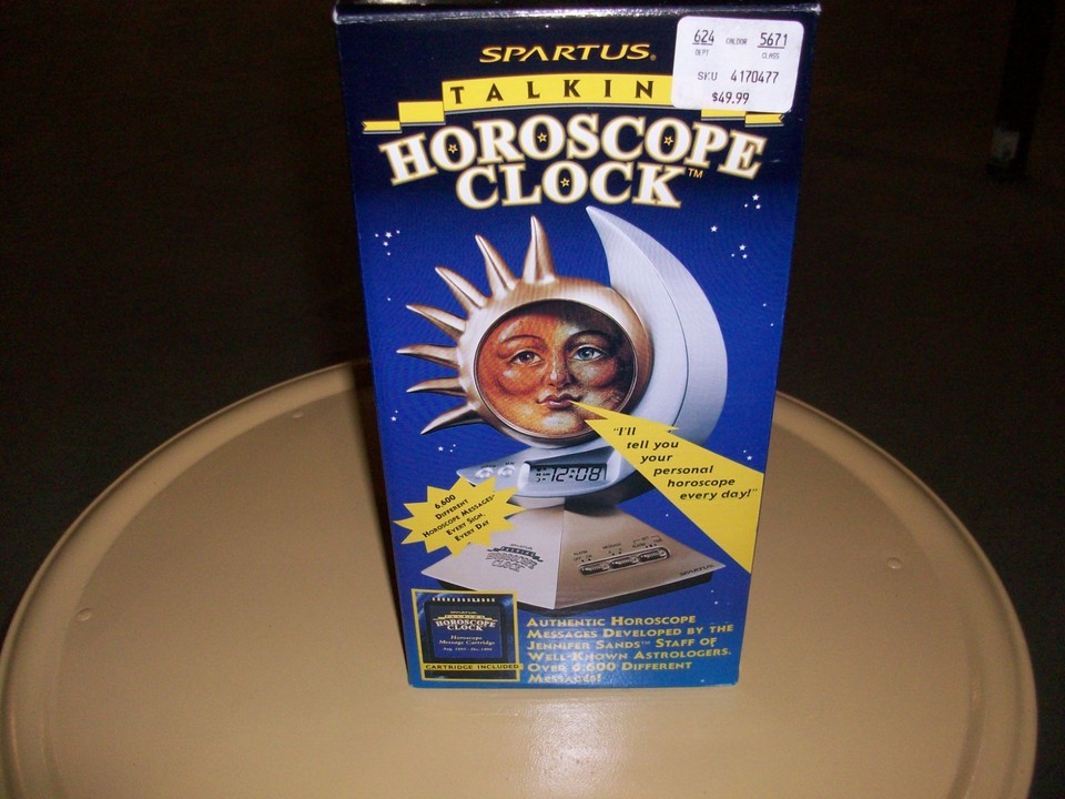 Spartus Talking Horoscope Clock/New in Box | eBay