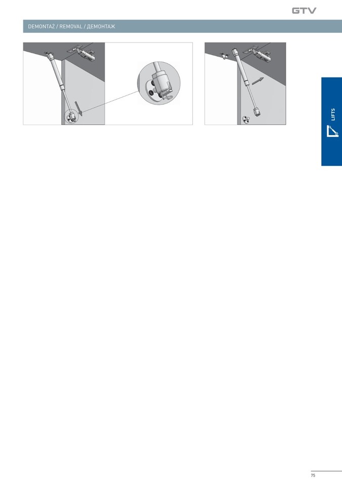 Gas Strut Stay Kitchen Cabinet Door Hinge Soft Open/Close 50 60 80 100 ...