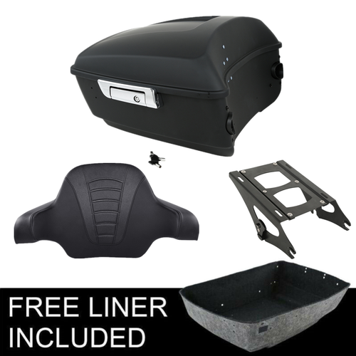 Matte King Pack Trunk Backrest Mount Fit For Harley Tour Pak Road Glide ...