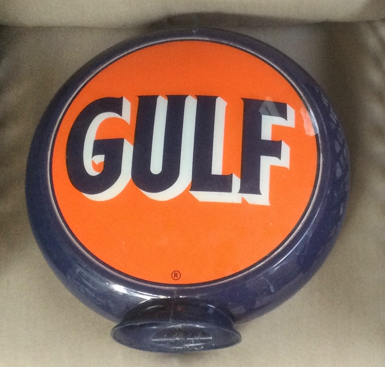 1985 Plastic Reproduction GULF 1 Panel Gas Pump Globe / 16” Dia. | eBay
