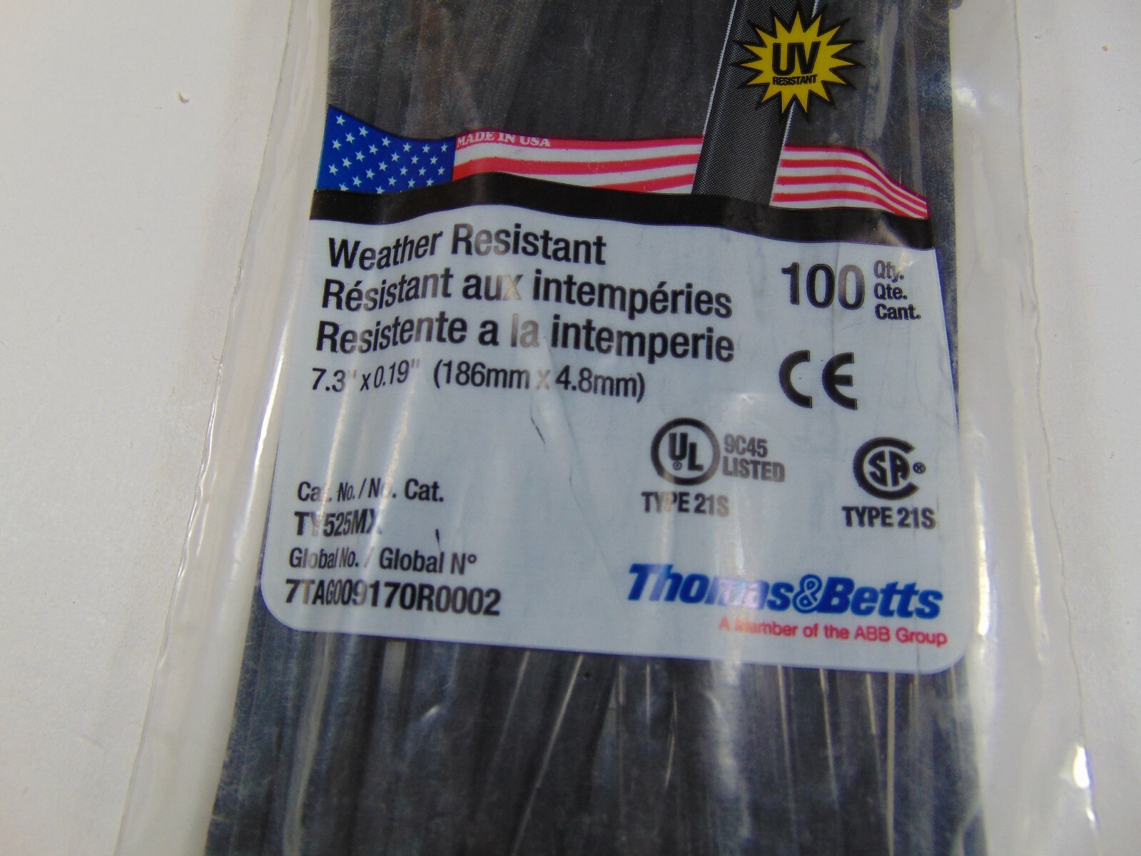 Thomas & Betts TY525MX Cable Tie - Pack of 100 for sale online | eBay