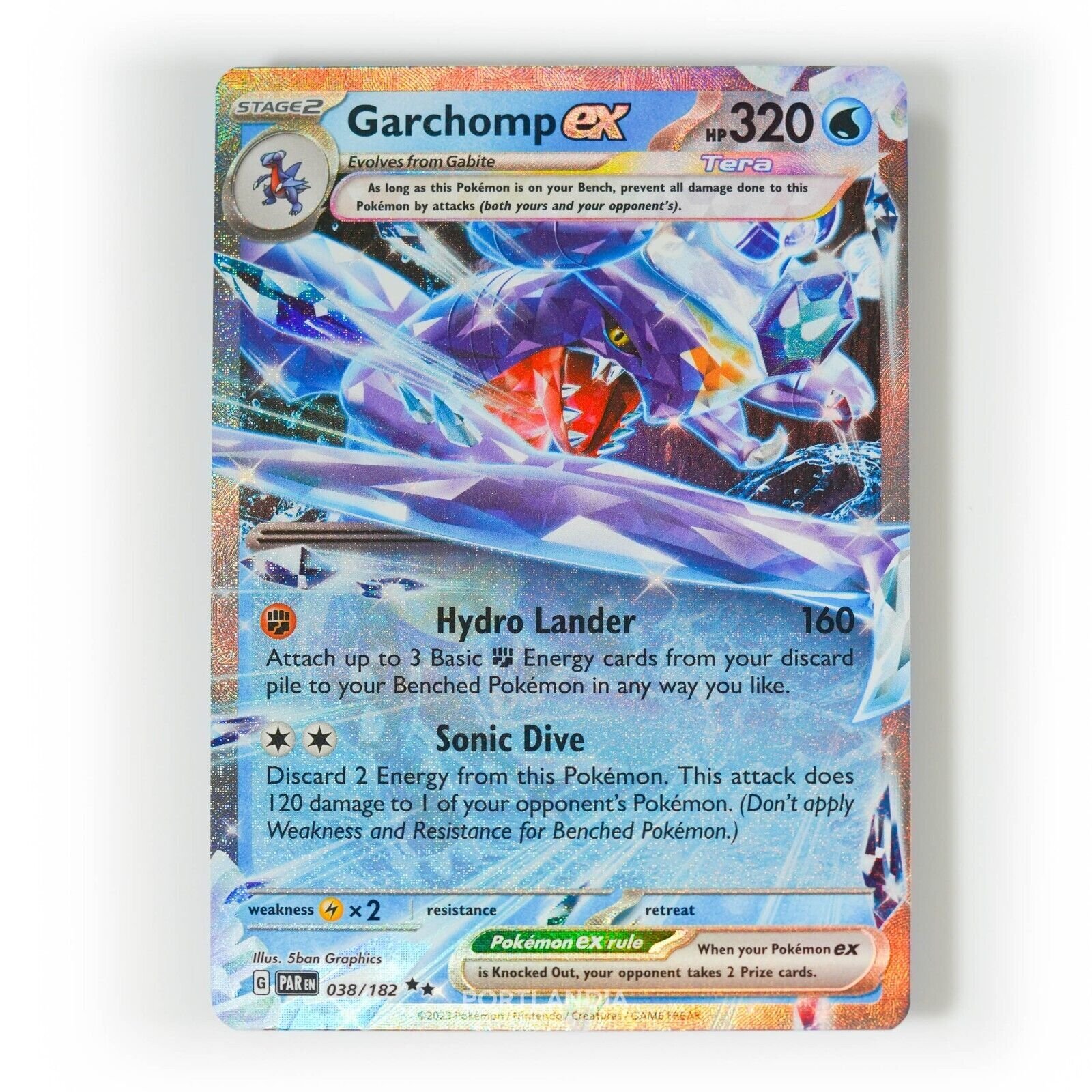 Pokemon - Garchomp ex - 038/182 - SV Paradox Rift - Half Art Card | eBay