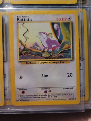 Pokémon TCG Rattata Base Set 61/102 Regular Unlimited Common | eBay