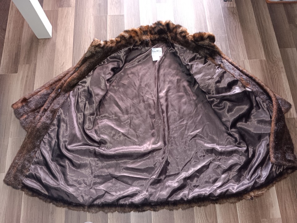Pamela Mccoy faux fur size 1X women's dark brown color coat | eBay