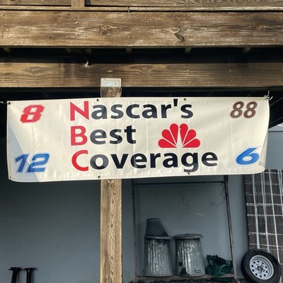 Vintage 90’s NBC NASCAR’s Best Coverage Vinyl Banner Sign 71”x22 ...