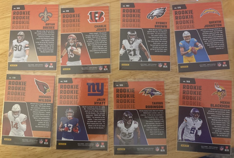2023 Zenith Red Zone 8 Card Rookie Card Lot | eBay