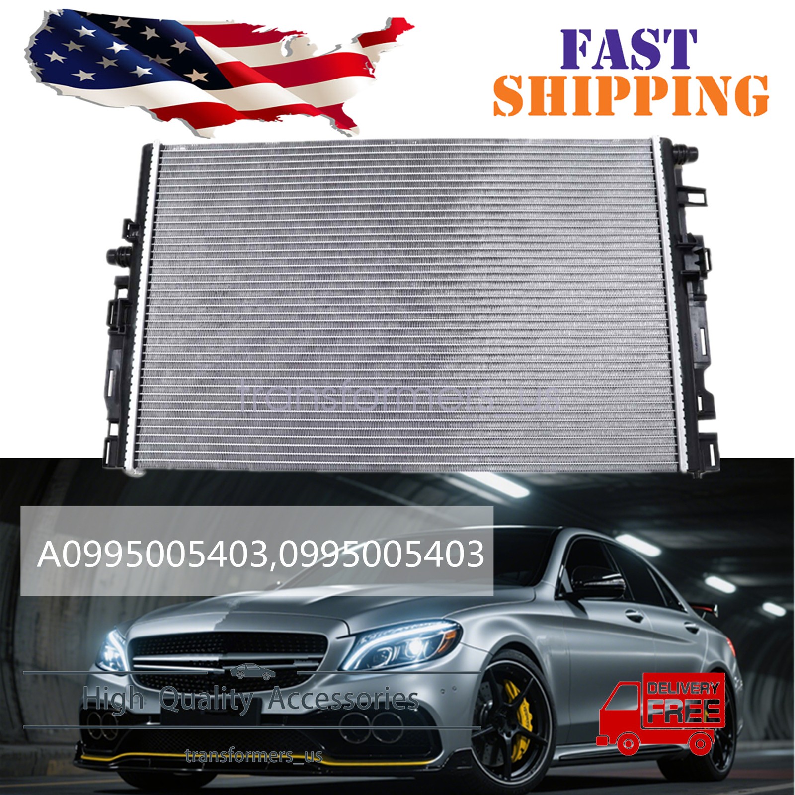 New Radiator Front A0995005403 For Mercedes-Benz AMG GT 2015-2022 2023 ...