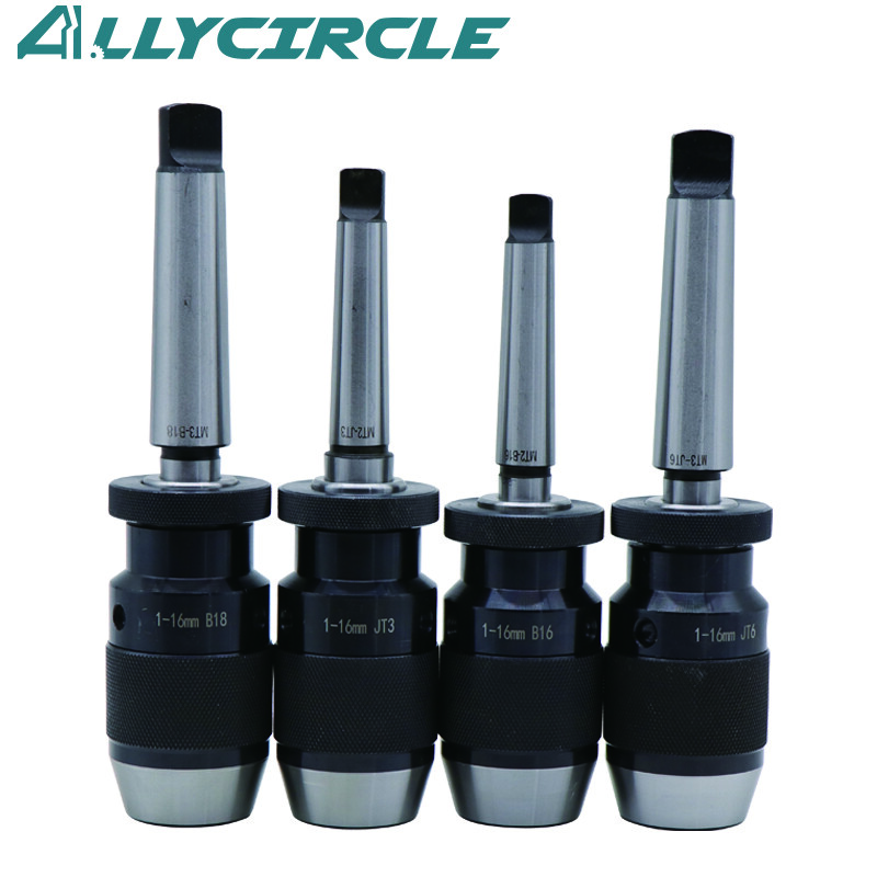 1-16mm Keyless Drill Chuck MT2 MT3-B16 B18 JT3/6 Self Tighten Lathe ...