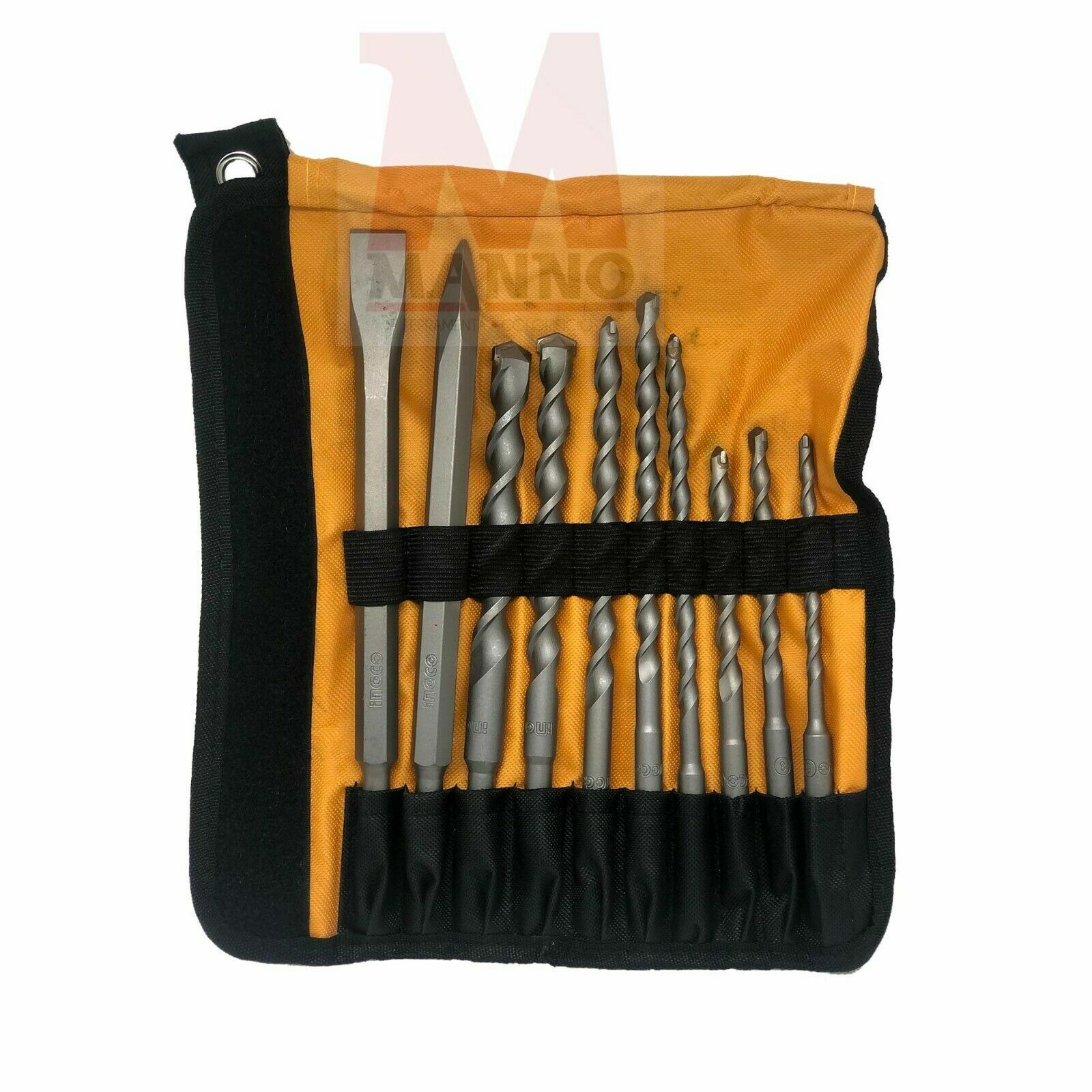 Ingco SET PUNTE SCALPELLI SDS PLUS Kit Per Trapano Demolitore 10 pz CON ...