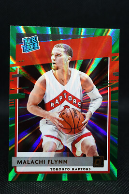 2020-21 NBA Panini Donruss Rated Rookies Green Laser Malachi Flynn #215 ...