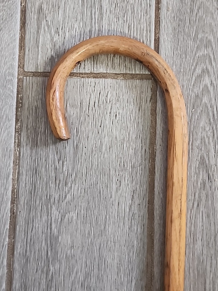 Vintage 34” Hickory Walking Cane Mobility Protection Octagonal Heavy ...