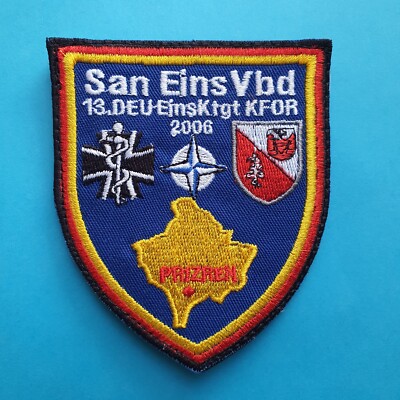 NATO KFOR 13th GERMANY GERMAN MEDICS Medical Kosovo Mission Badge Patch ...