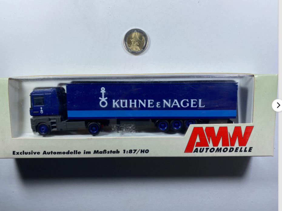 L943 AWM 1:87 HO LKW RENAULT KÜHNE & NAGEL Nr 54017 K&N PLanensattelzug ...
