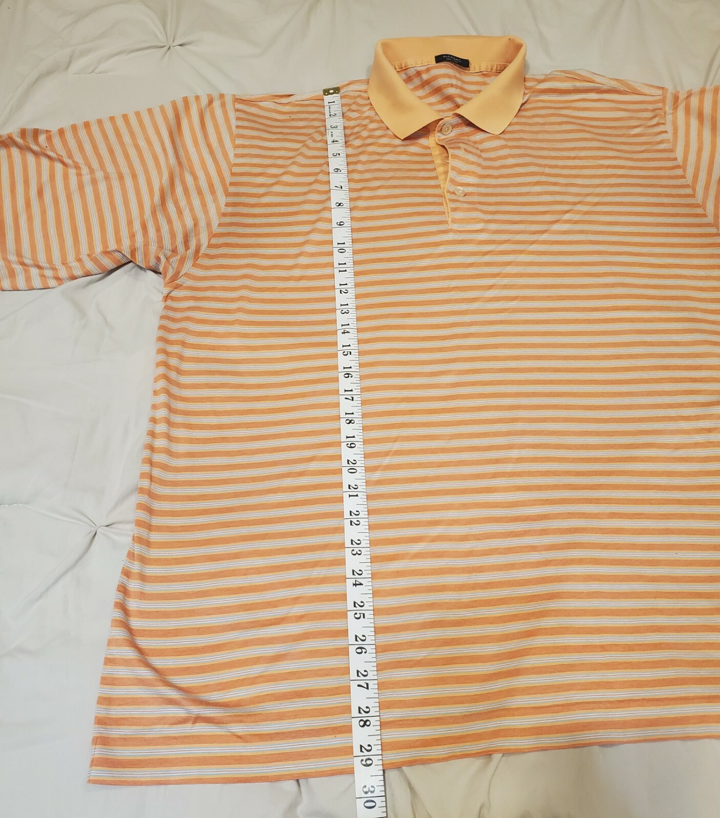 Marbas Italian Men's Shirt Lightweight Polo orang and light blue ...