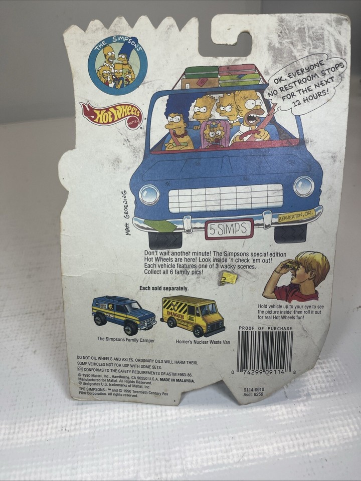 Vintage Hot Wheels - The Simpsons - Homer's Nuclear Waste Van - Bad ...