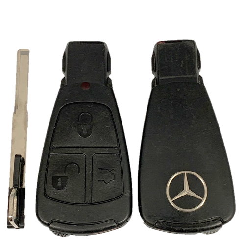 OEM Mercedes Benz Keyless Remote + UNCUT Key 4 Button Mercedes Benz IYZ ...