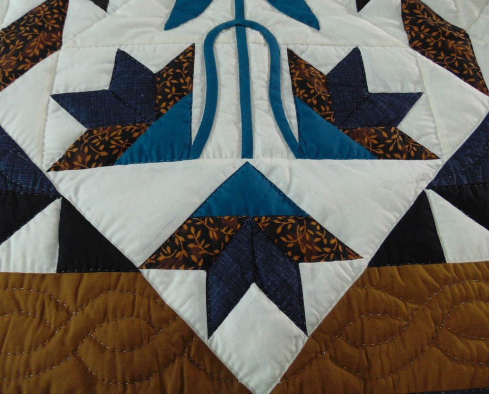 NEW! AMISH HANDMADE QUILT! ~ Snowflake ~ 97 x 114 | eBay