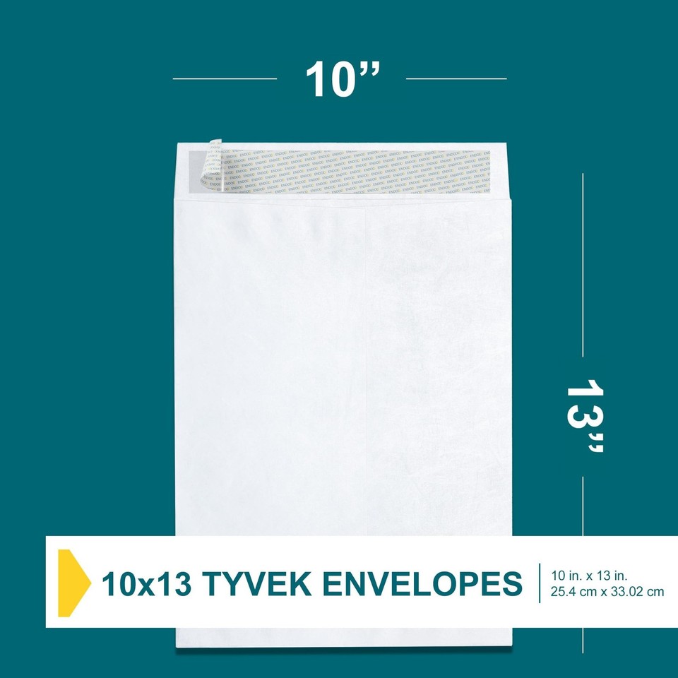 Tyvek Envelopes – 10x13 Mailer Tear Resistant Envelopes Tyvek ...