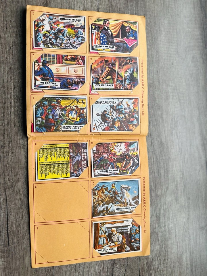 1965 A&BC Chewing Gum Cards Civil War News Full Set with Checklist ...