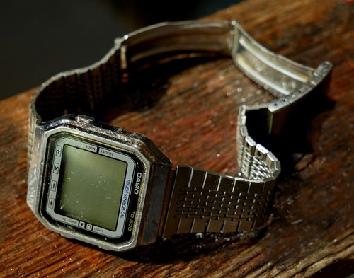 Vintage 1983 Casio TC-500 Touchscreen Calculator Watch - Original ...