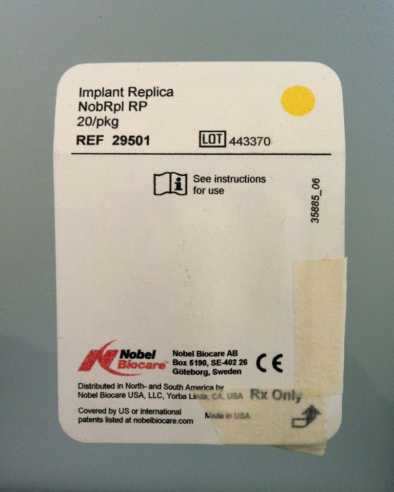 Nobel Biocare 29501 Implant Replica (lab analog) Replace Select RP | 14 ...