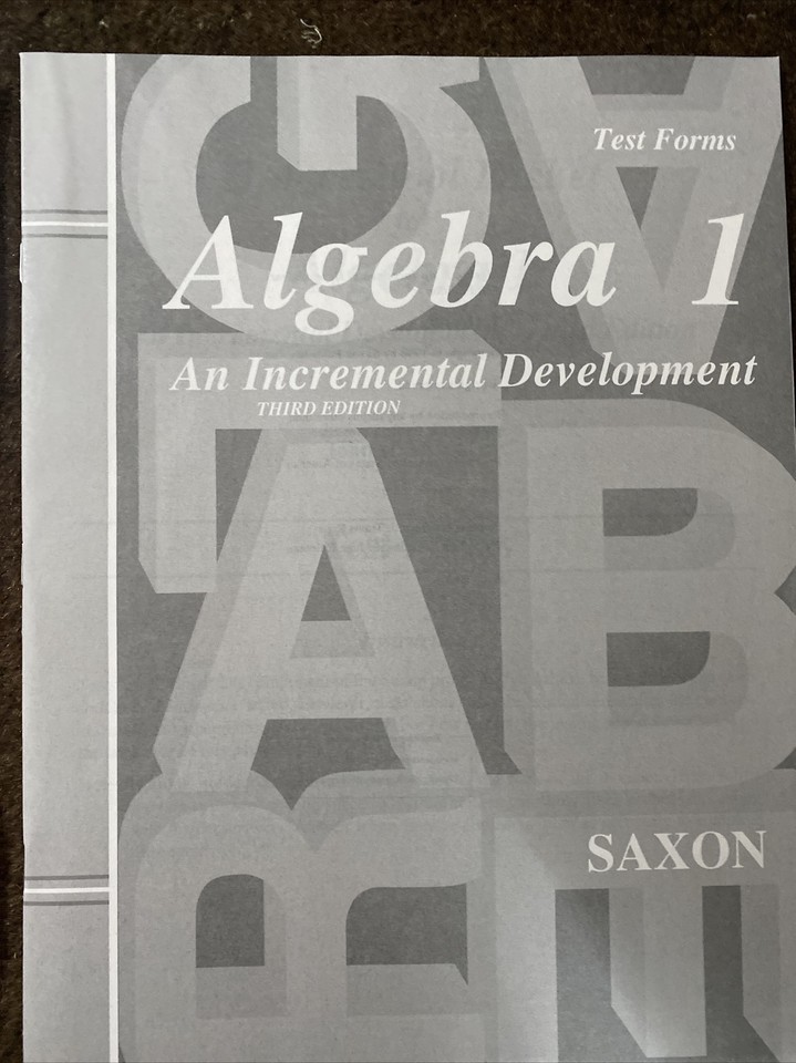 saxon algebra 1 (3rd edition) Answer Key & Test forms (Brand New) (NO ...