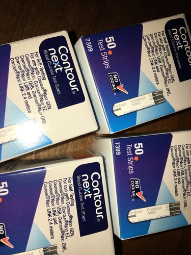 Contour NEXT Glucose Blood Test Strips - 50 Count 4 boxes = 200 strips ...