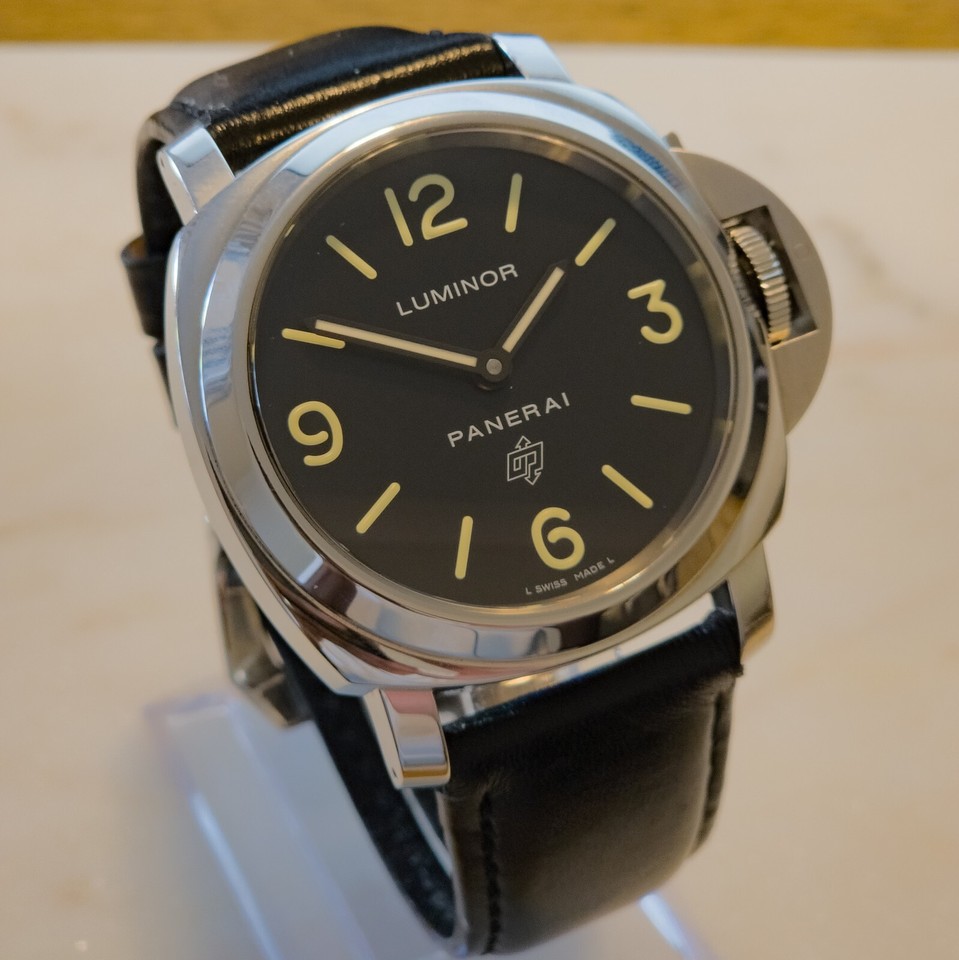 Panerai Luminor Base Logo 44mm Men's Black Watch - PAM01000 PAM 1000 ...