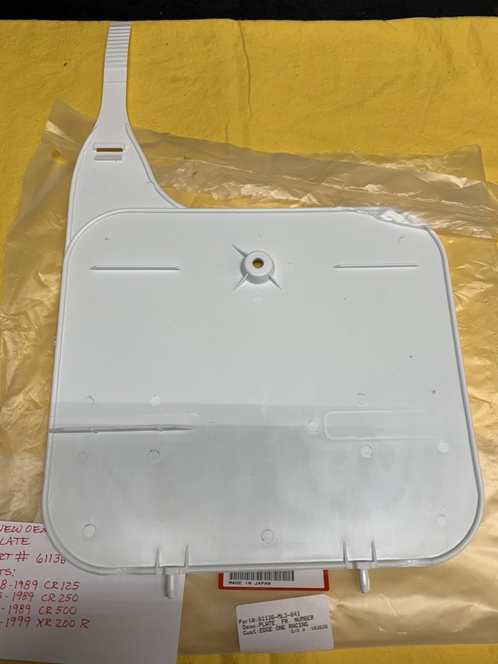 Honda CR125 CR250 CR500 XR200R OEM Number Plate AHRMA MX | 61136ML3841 ...