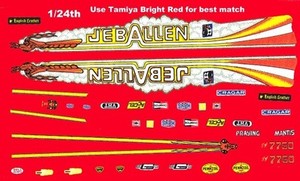 Jeb Allen Top Fuel Dragster NHRA Drag 1/25th - 1/24th Scale WATERSLIDE ...