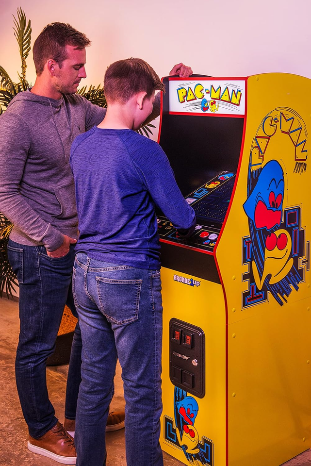 Arcade1Up Pac-Man Deluxe Arcade Machine for Home - 5 Feet Tall - 14 ...