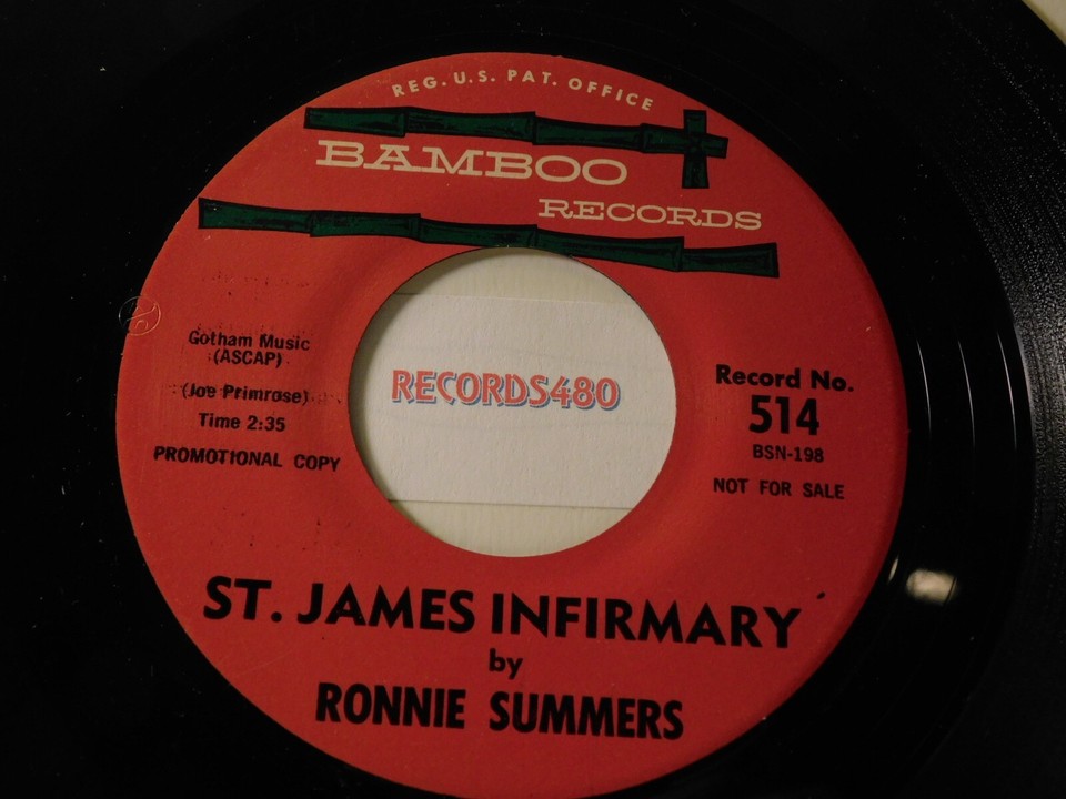 PROMO 45 Ronnie Summers "Girl of My Dreams / St. James Infirmary ...