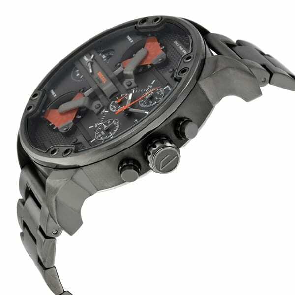 NEW DIESEL MENS WATCH DZ7315 XL 57MM STAINLES STEEL GUNMETAL GREY TONE ...