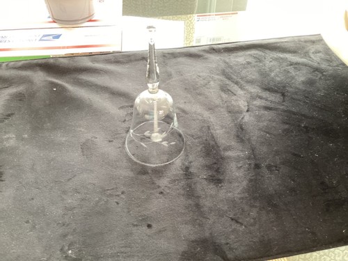 6 inch Princess House Heritage Bell #495 Blown Glass Etched Clear Glass ...