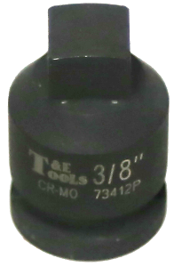 3/8" x 3/8" Drive Square Pipe Plug Socket (Male) T&E Tools 73412P ...