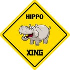 *Aluminum* Hippo Crossing Funny Metal Novelty Sign 12"x12" | eBay