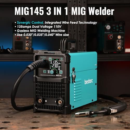bestarc MIG Welder, 110V Flux Core MIG Welder/Lift TIG/Stick 3 in 1 MIG ...