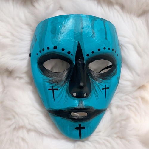 Ooak Blue Death Plastic Halloween Horror Face Mask #3 OOAK Custom Art ...
