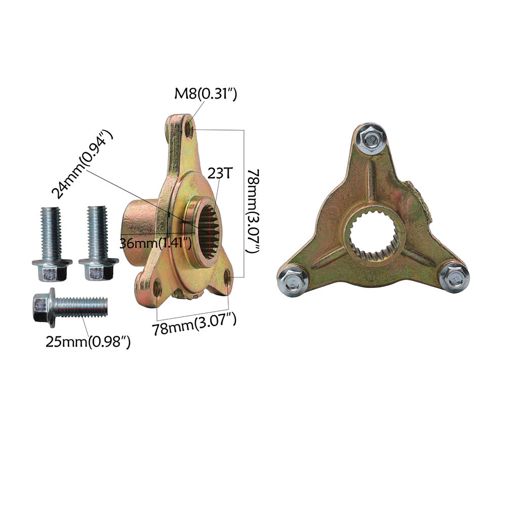 Front Rear Wheel Hub Steering Spindle Knuckle for ATV Quad 4Wheeler ...