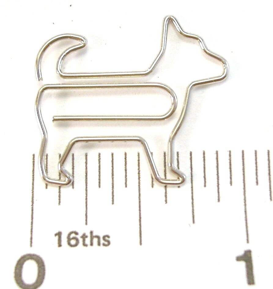Paper clips Executive box 30 Midori D-Clip assorted animals METAL cat ...