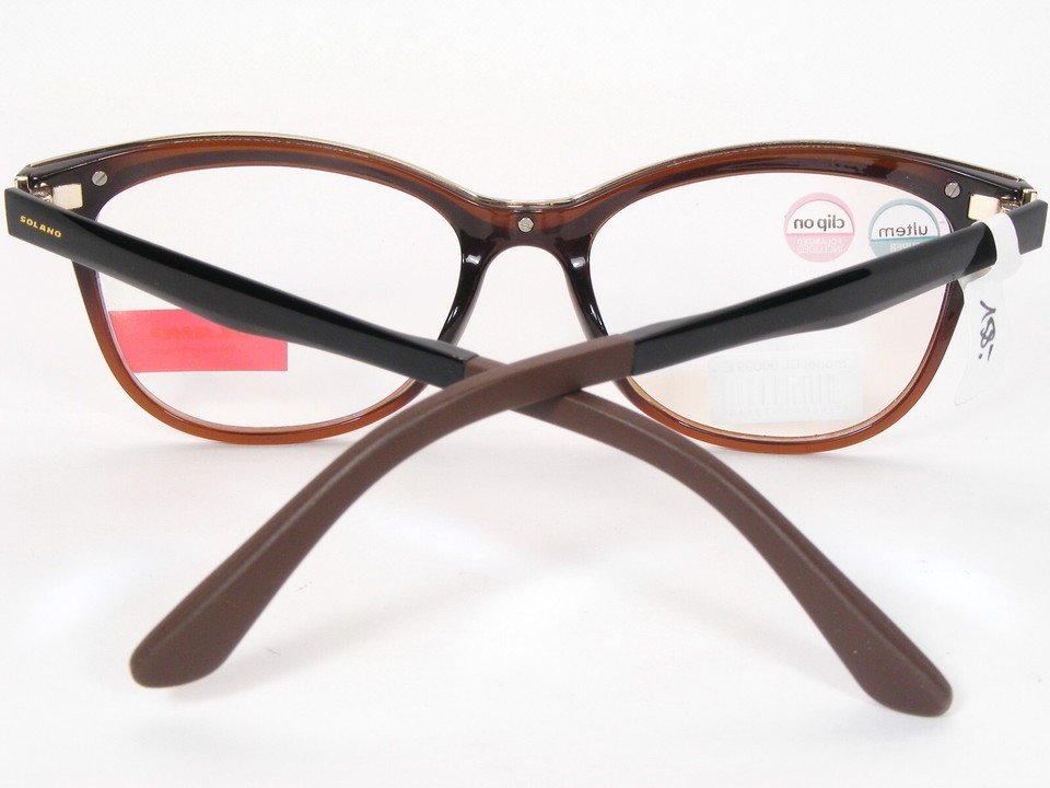 SOLANO CL 90099 E Brown EYEGLASSES SUNGLASSES GLASSES B-MEMORY ULTEM 52 ...