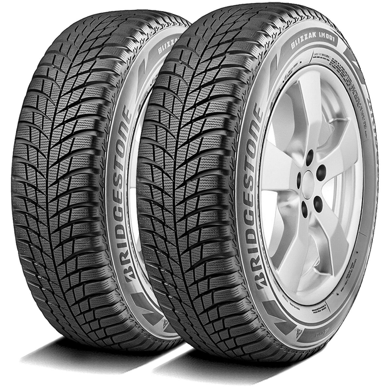 2 Tires 225/55R18 Bridgestone Blizzak LM001 (Studless) Snow Winter 102V ...