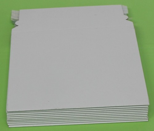 Lot of 10 White Cardboard CD/DVD Mailers Envelope w/ Self Seal Flap, 6 ...