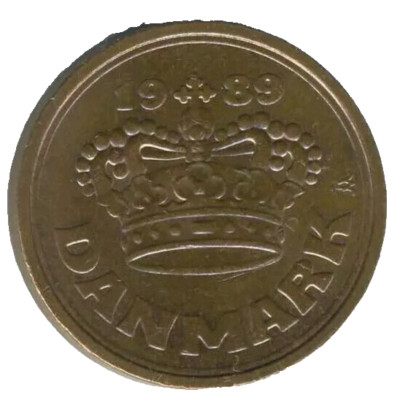 1989 DENMARK - 50 Ore - Collectible Bronze Beautiful Danish Coin | eBay
