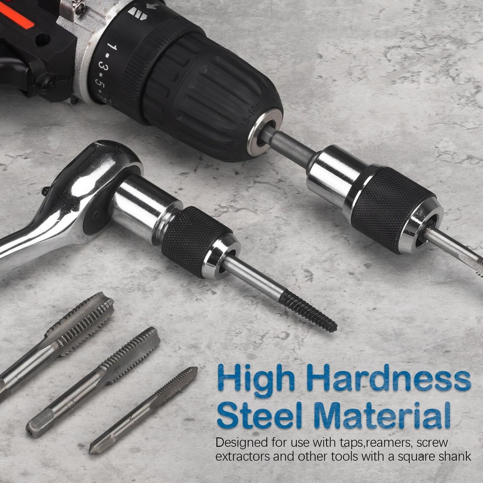 Tap Socket Set, 2 PCS Adjustable Tap Extractor Tool for Taps,Reamers ...