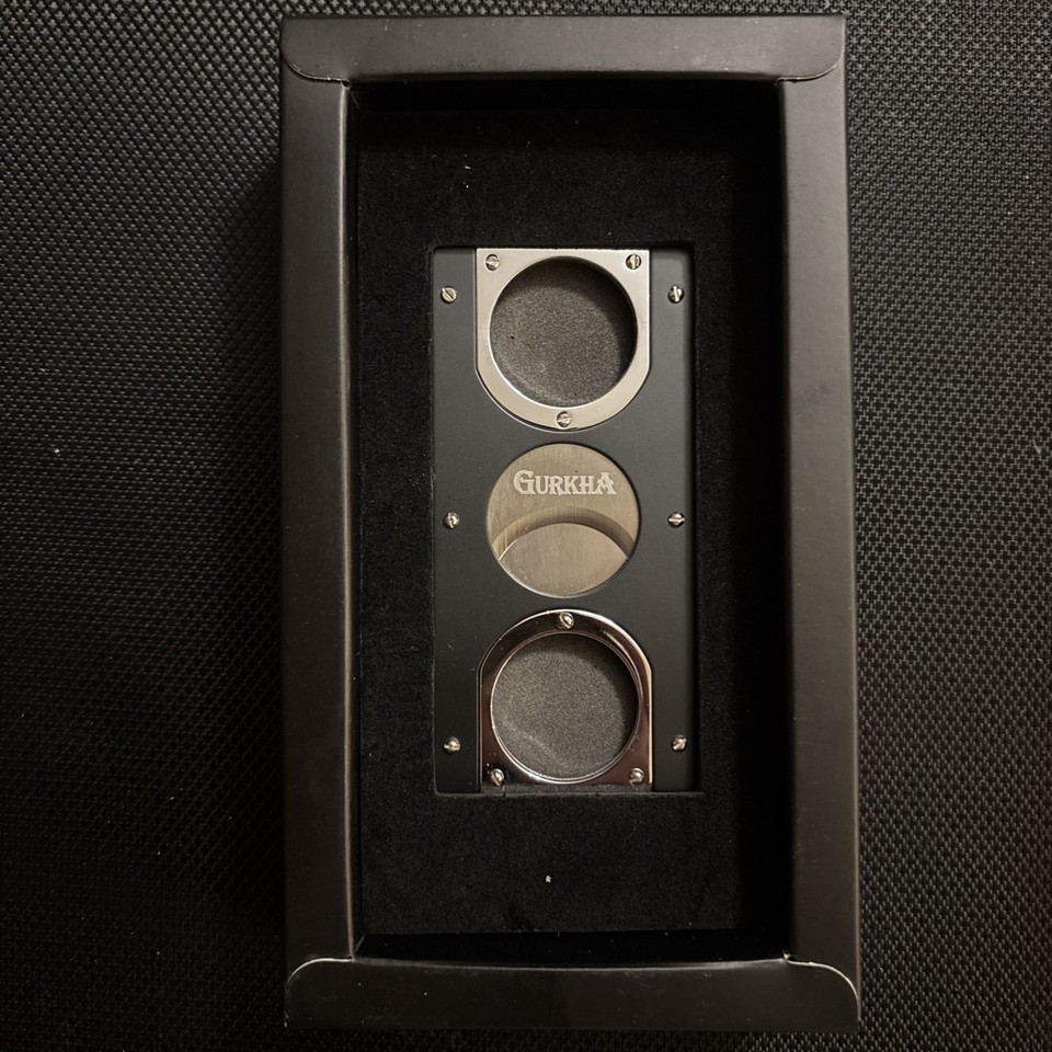 Gurkha Cigars Cutter Guillotine 60 Ring Gauge Double Blade BNIB | eBay