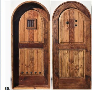 Rustic CUSTOM reclaimed lumber arched top DOOR solid wood storybook ...