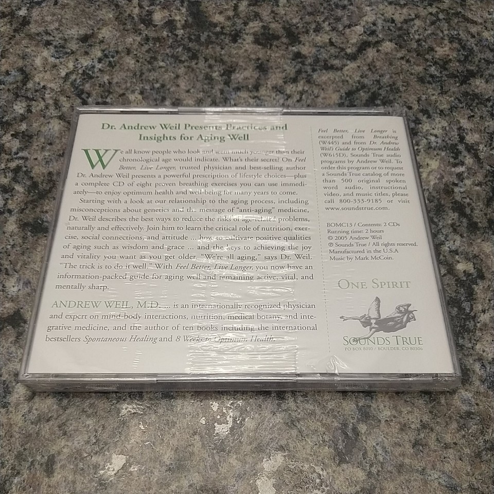 Feel Better, Live Longer 2-CD Set! Andrew Weil M.D. - Brand New SEALED ...