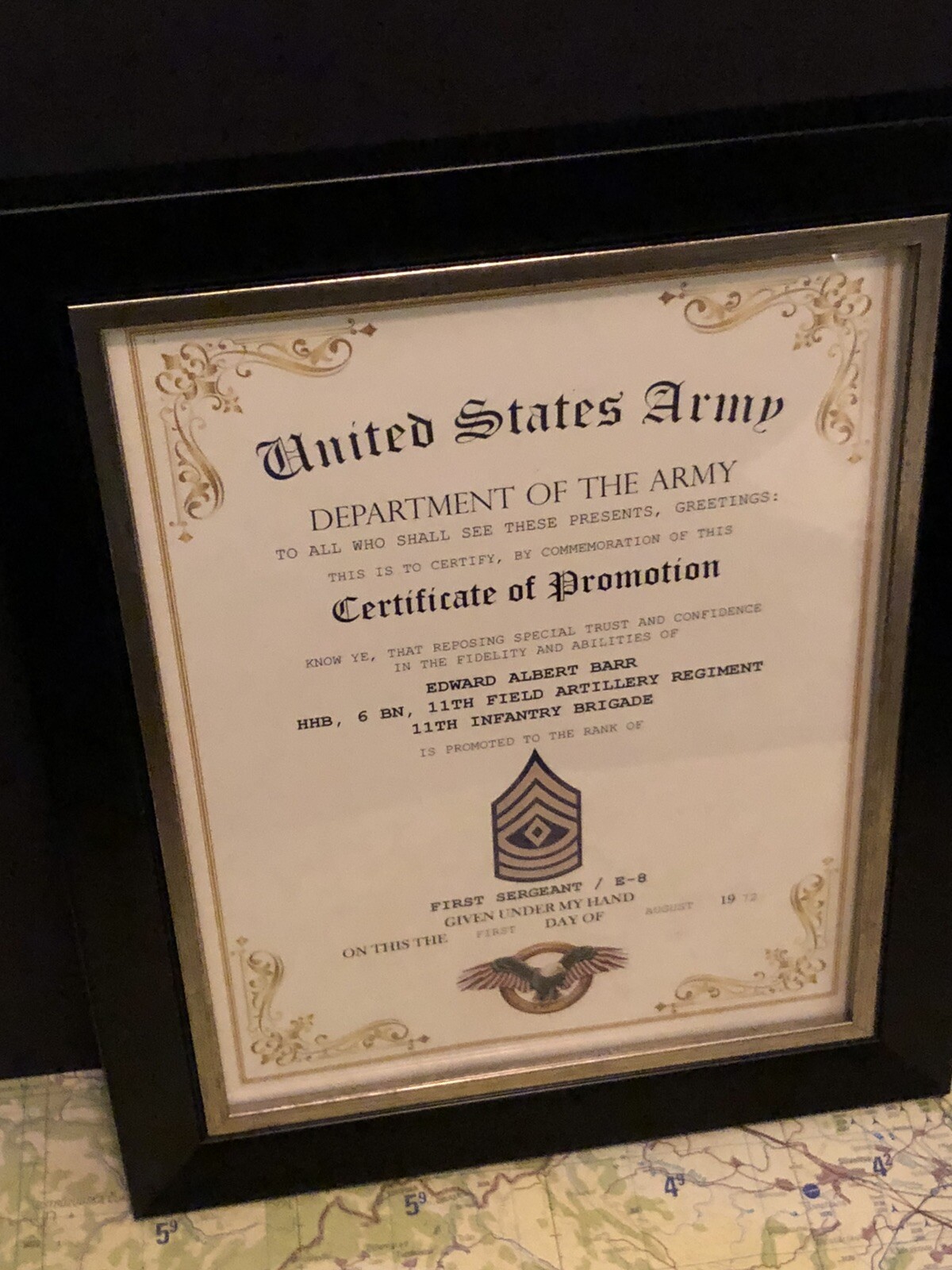 FIRST SERGEANT / 1SG (E-8) U.S. Army ~ Commemorative Promotion ...